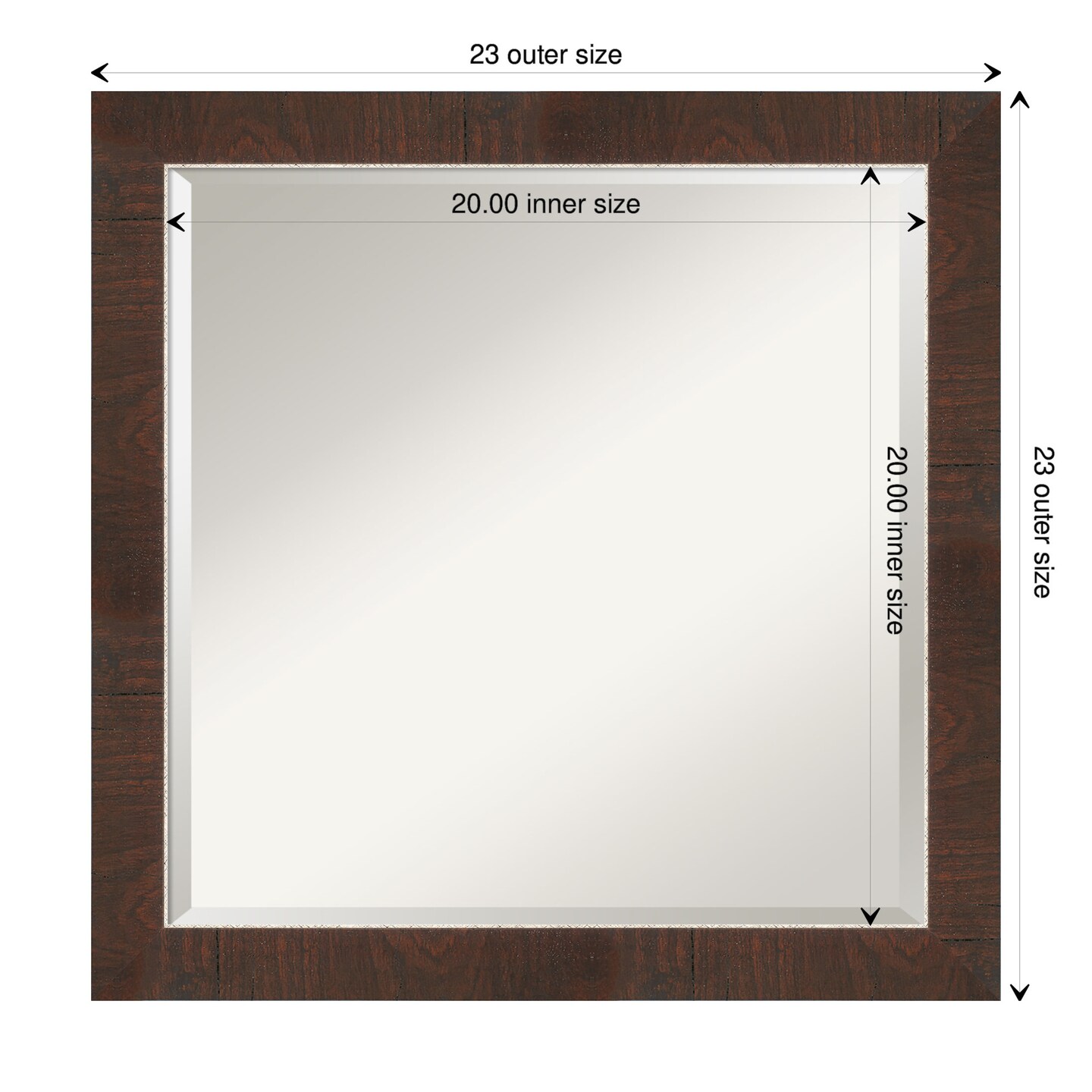 Beveled Bathroom Wall Mirror, Wildwood Brown Narrow Frame | Michaels