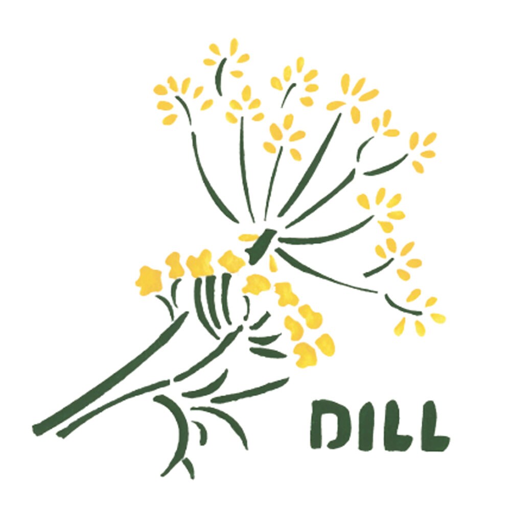 Dill Wall Stencil | 2182 by Designer Stencils | Word & Phrase Stencils ...