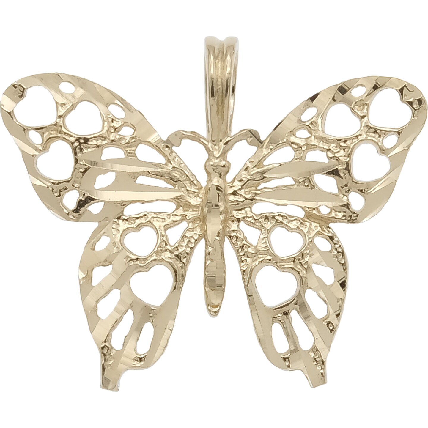 14K Yellow Gold Charm Butterfly Pendant Jewelry 17mm | Michaels