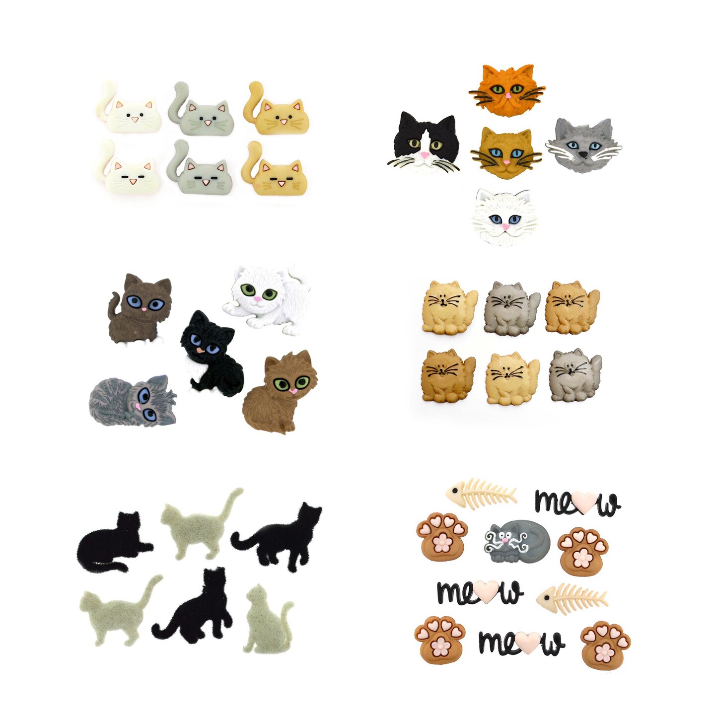 Dress it Up Buttons Cats Embellishment Assortment | Michaels