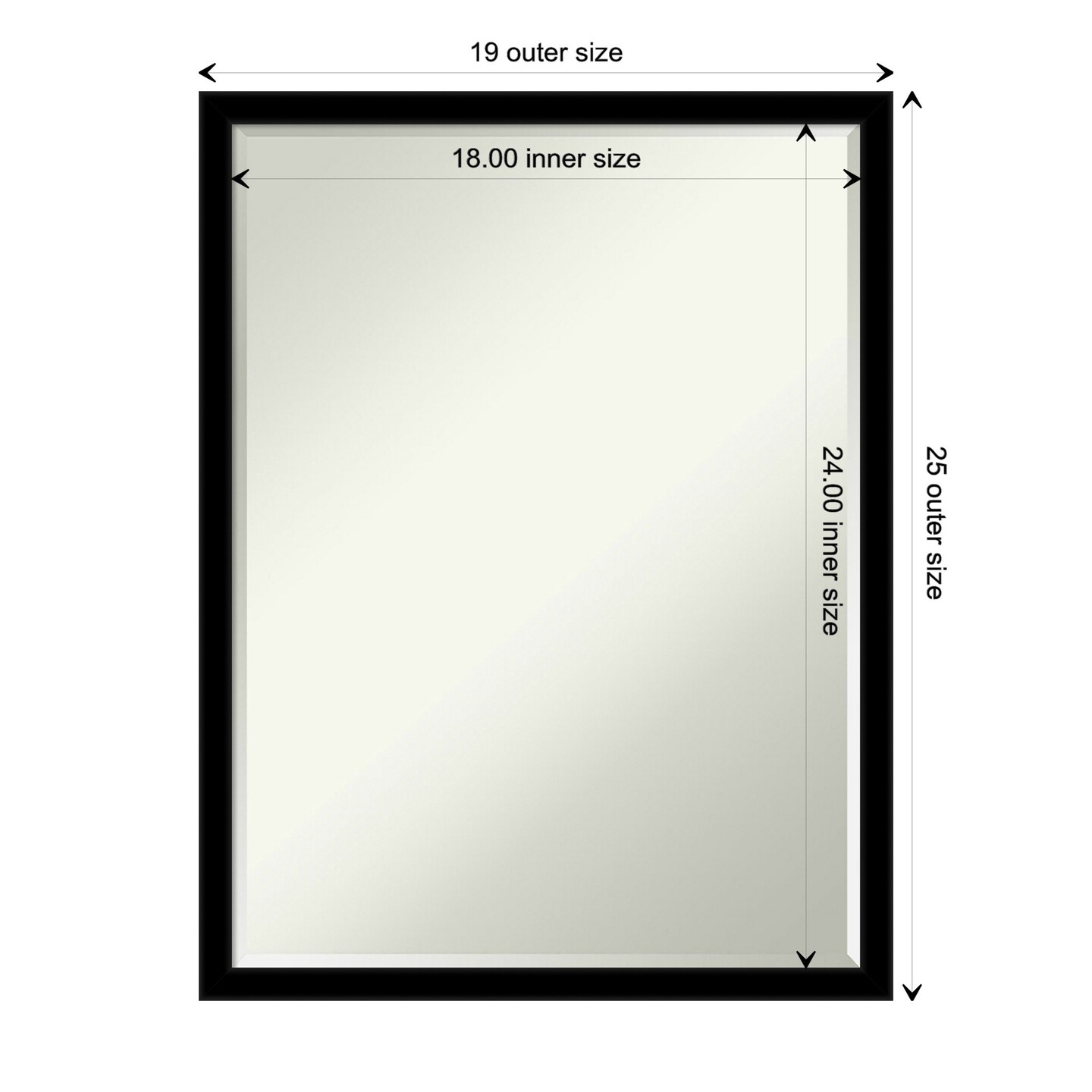 Petite Bevel Wall Mirror, Jet Black Frame | Michaels