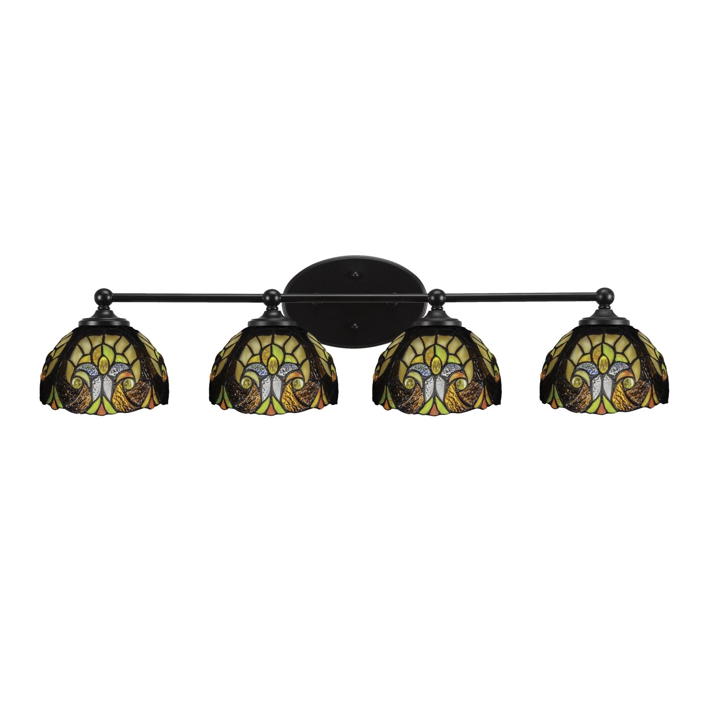 Capri 4 Light Bath Bar Shown In Matte Black Finish With 7 Capri 4 Light Bath Bar Shown In Matte Black Finish With 7