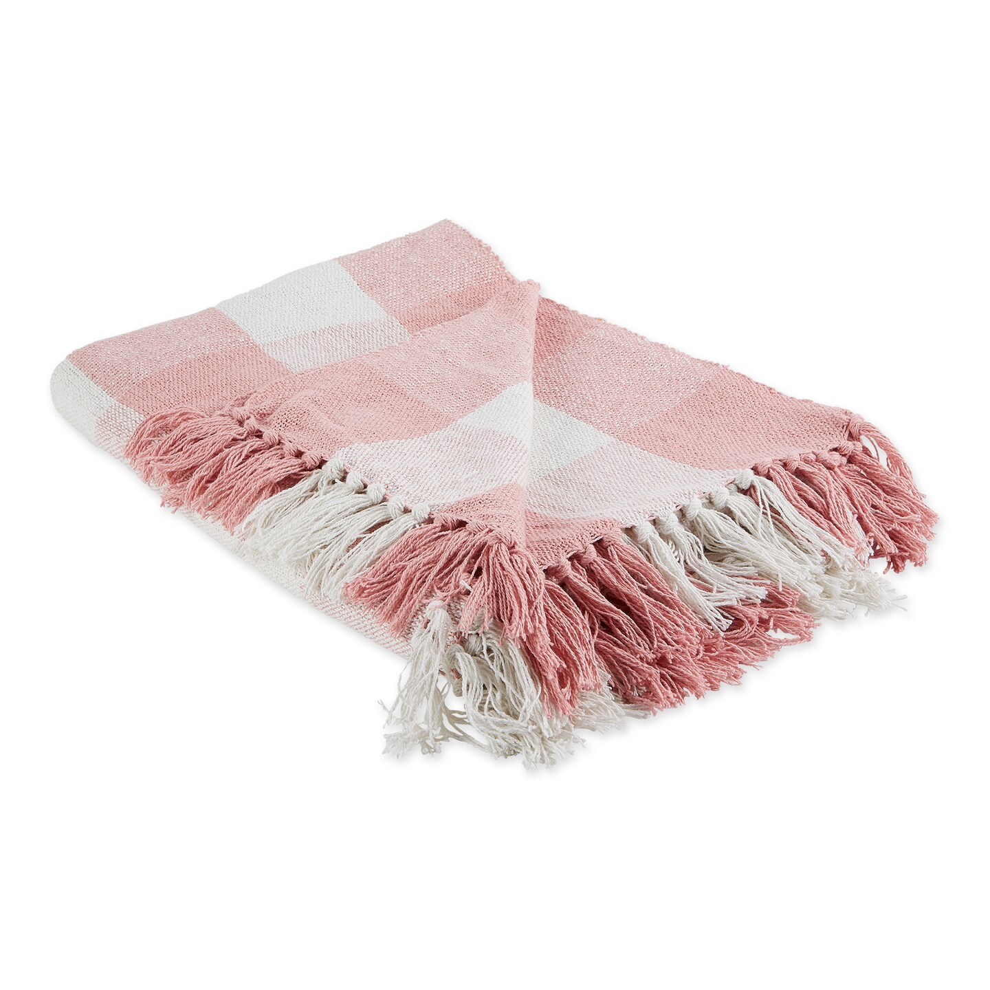 DII Pink & White Buffalo Check Throw | Michaels