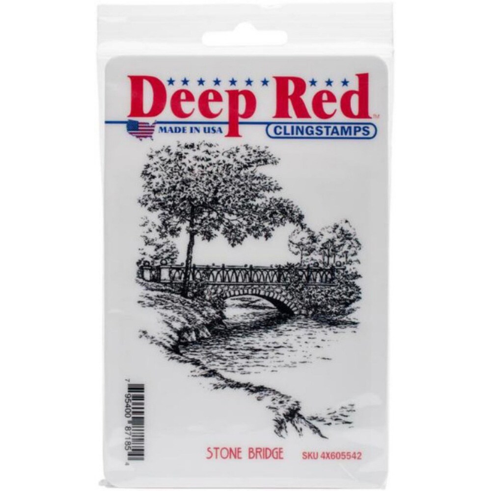 Deep Red Stamps Stone Bridge Rubber Stamp 3 x 4 inches | Michaels