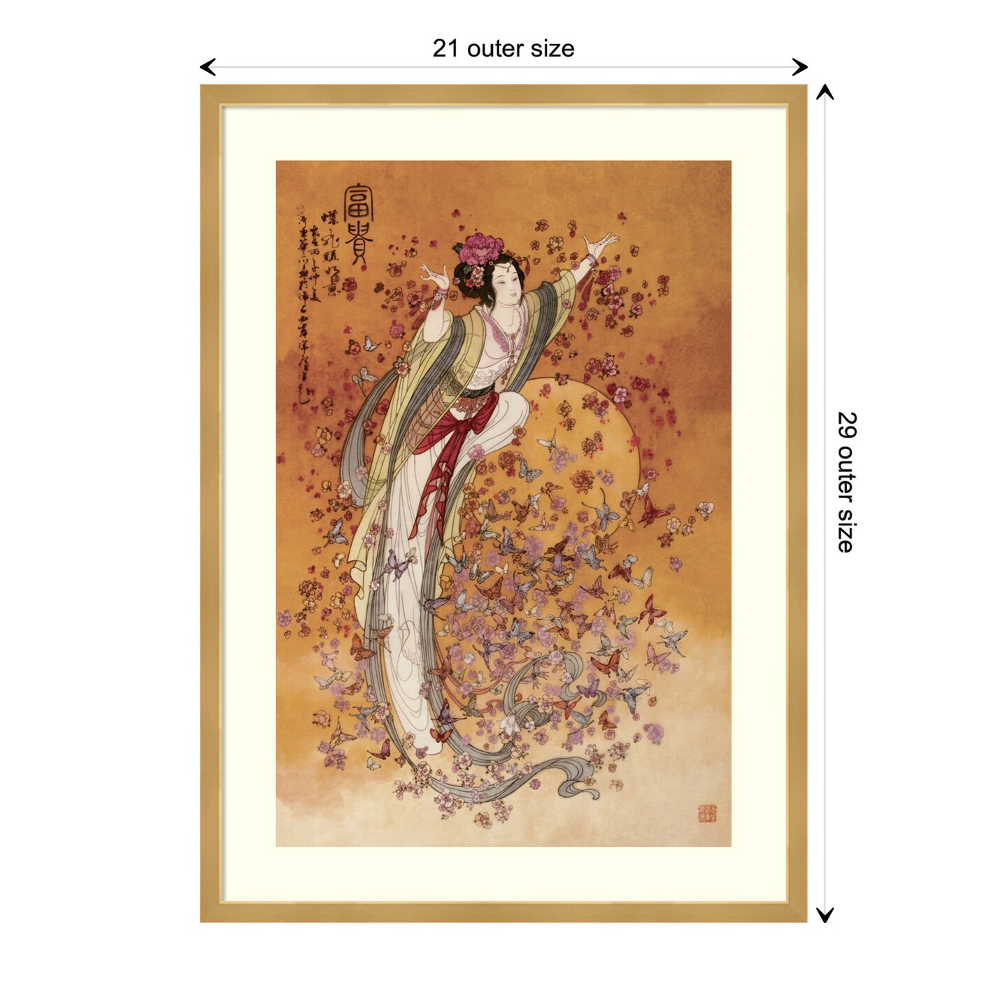 Goddess of Wealth by Chinese Wood Framed Wall Art Print | Michaels