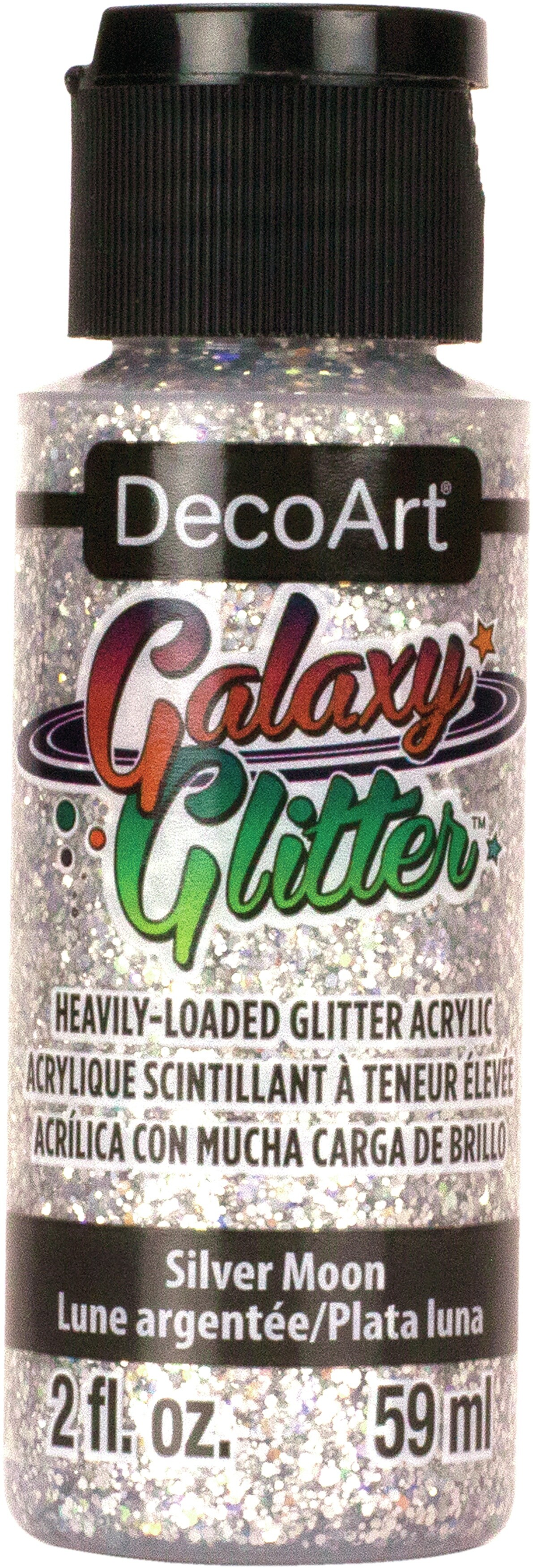 DecoArt Galaxy Glitter Acrylic Paint 2oz-Moon - Silver | Accessories ...