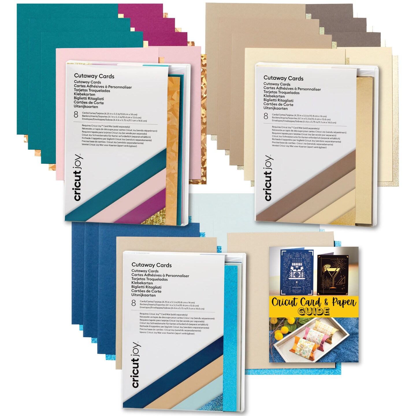 Cricut Joy Cutaway Cards Neutrals, Marina, Corsage Sampler Bundle ...
