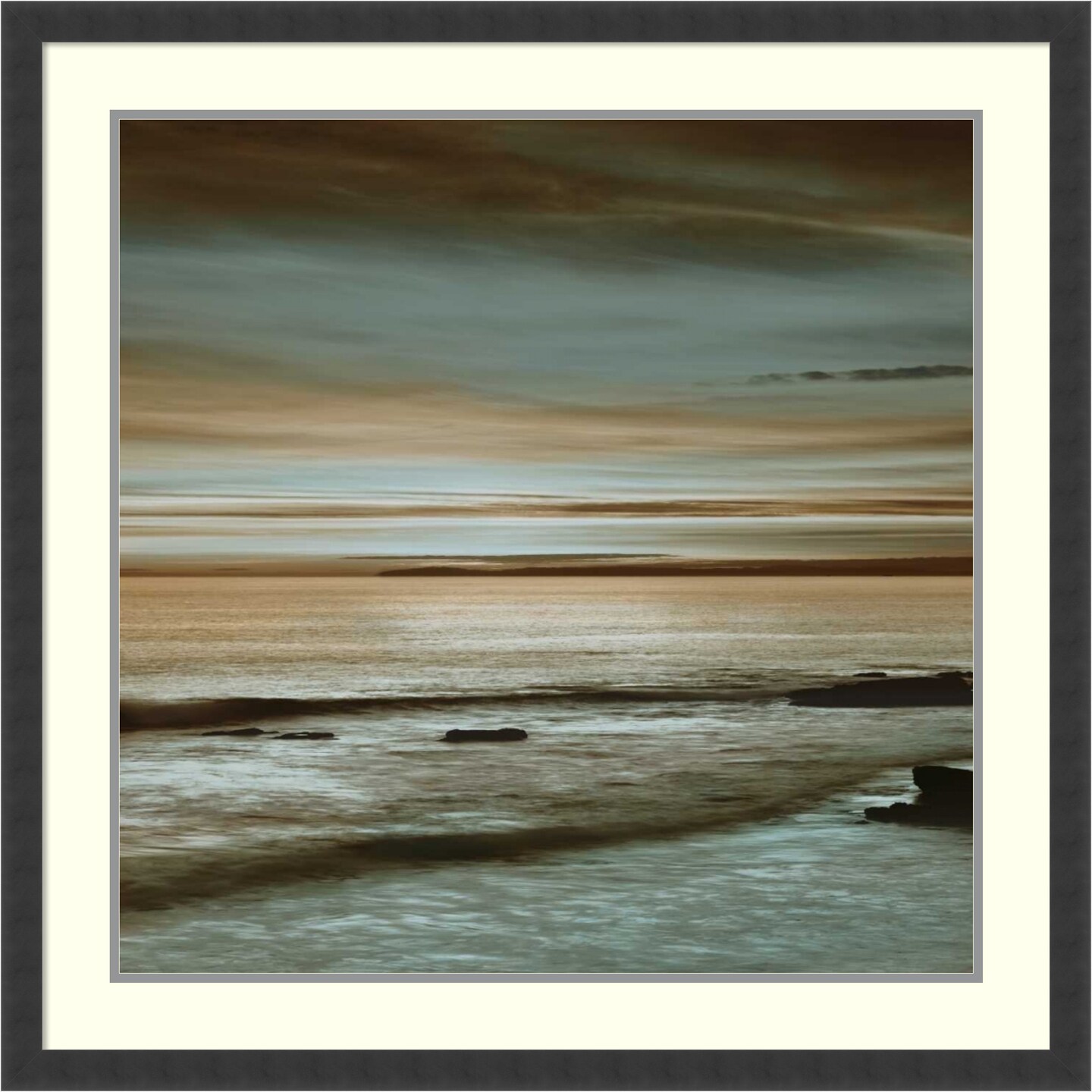 Hightide by John Seba Wood Framed Wall Art Print 34 in. W x 34 in. H ...
