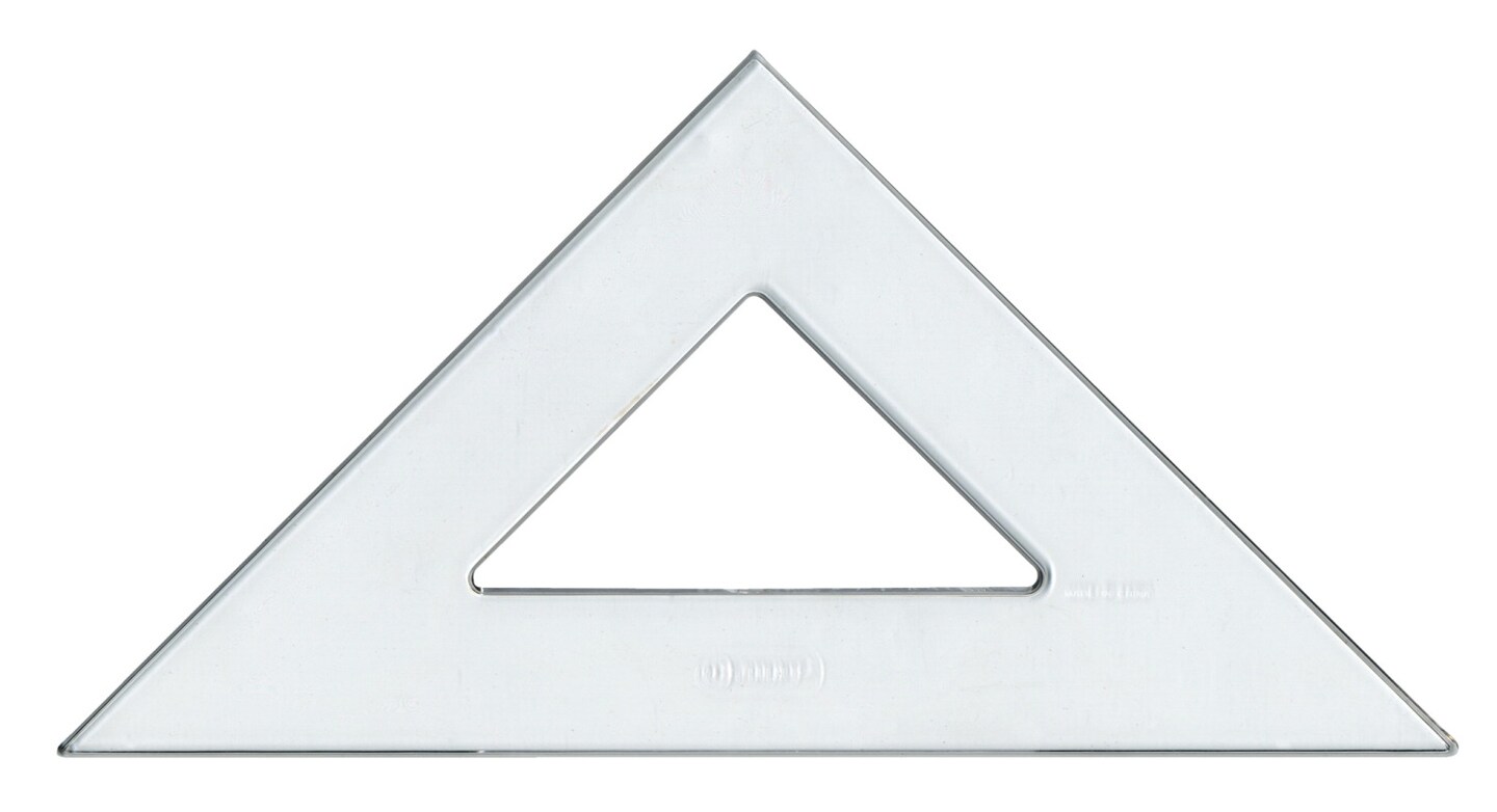 Westcott Transparent Triangular Polystyrene Ruler, 10 Inches, 45 and 90 ...