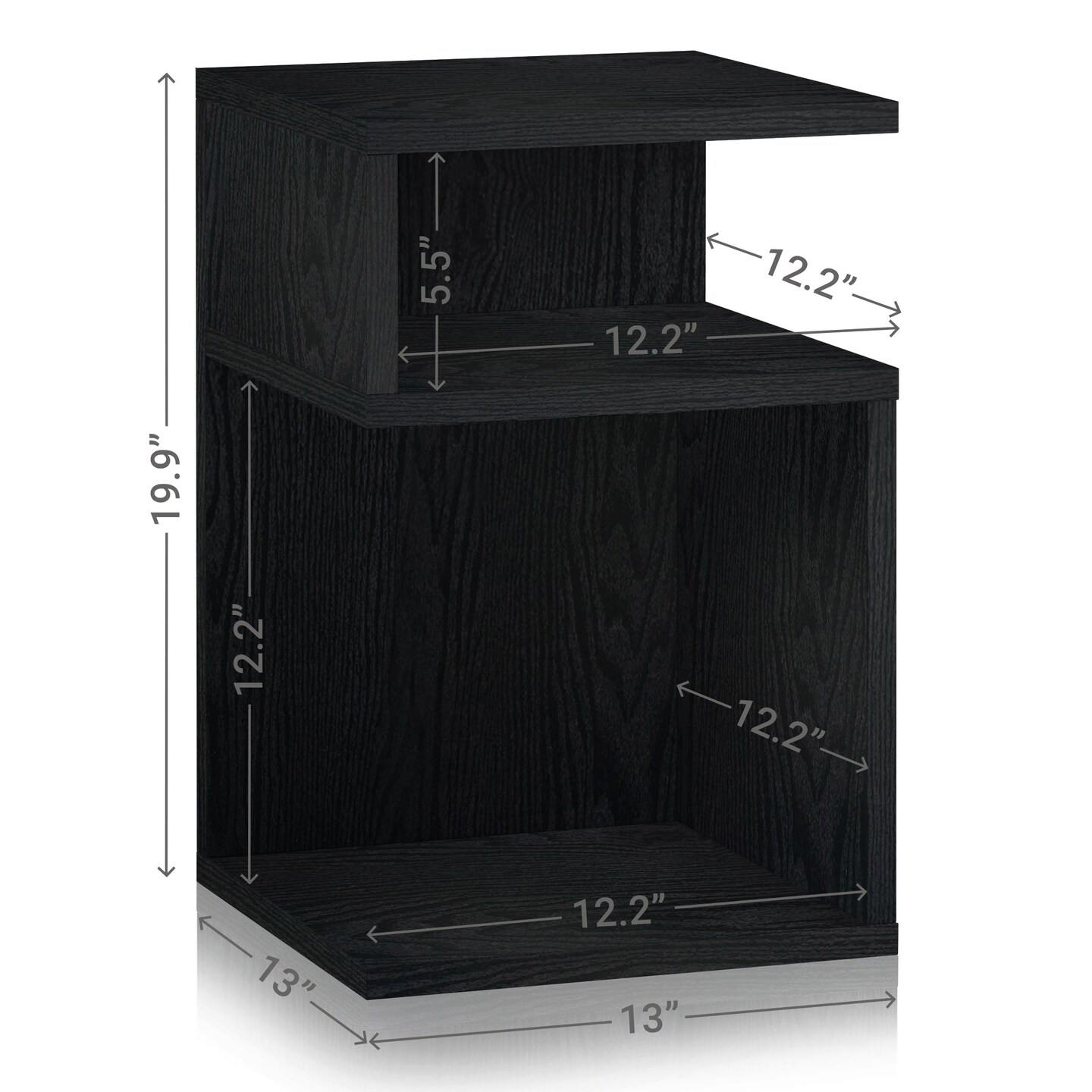Lenox Side Table, Black Wood Grain | Michaels