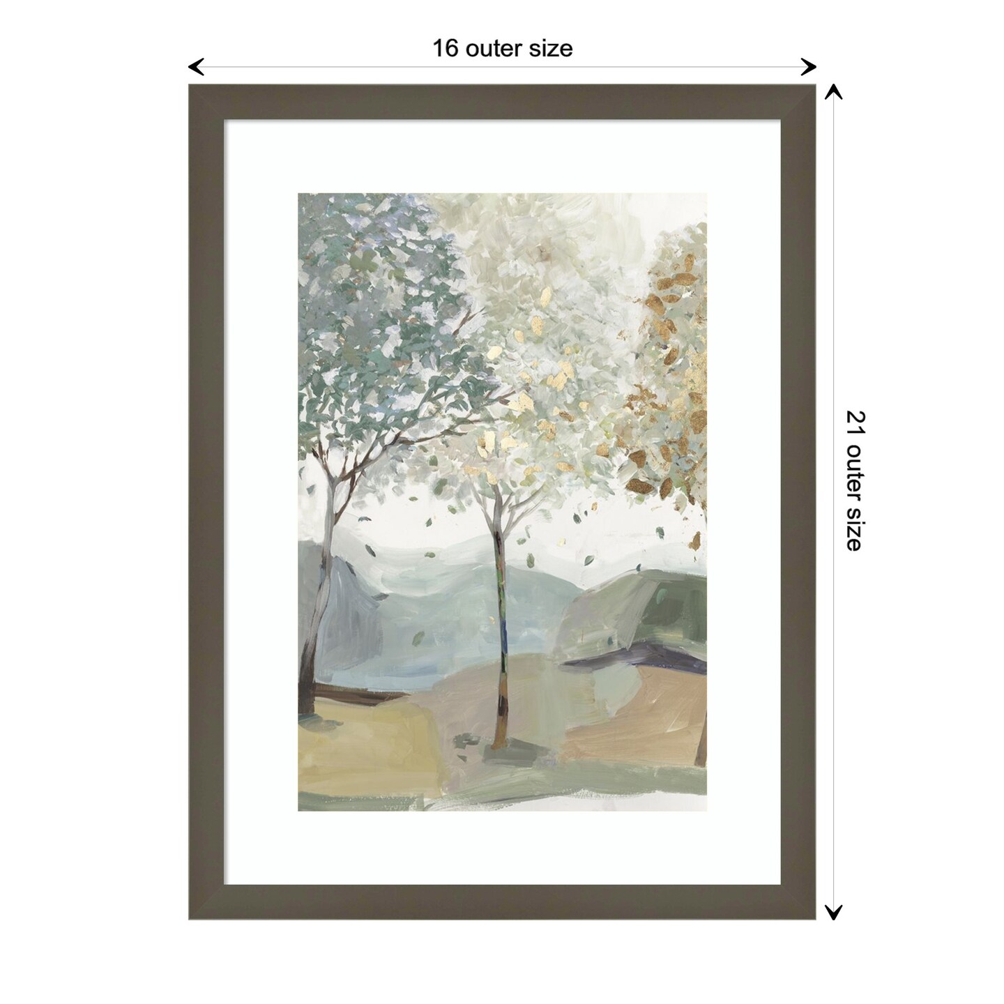 Breezy Landscape Trees I by Allison Pearce Wood Framed Wall Art Print ...