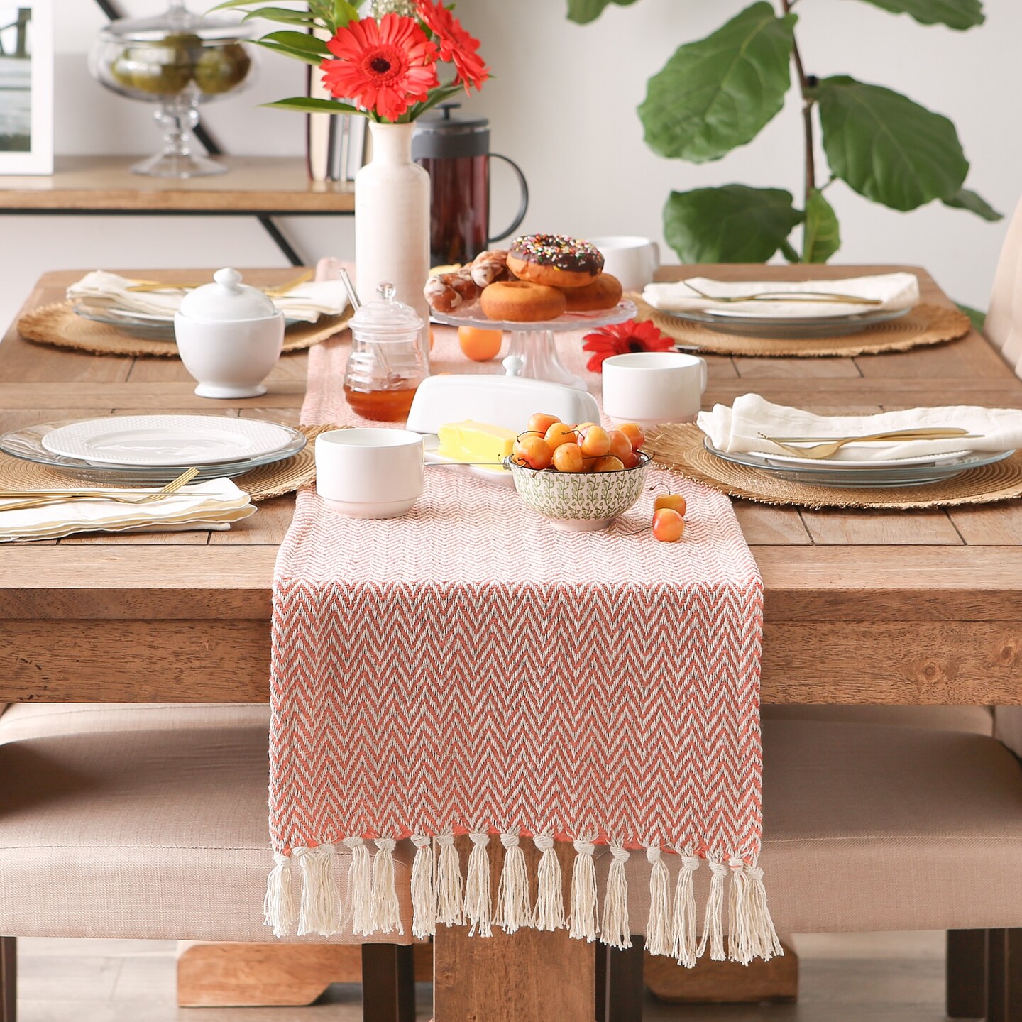 DII Spice Chevron Table Runner 15x108 | Michaels