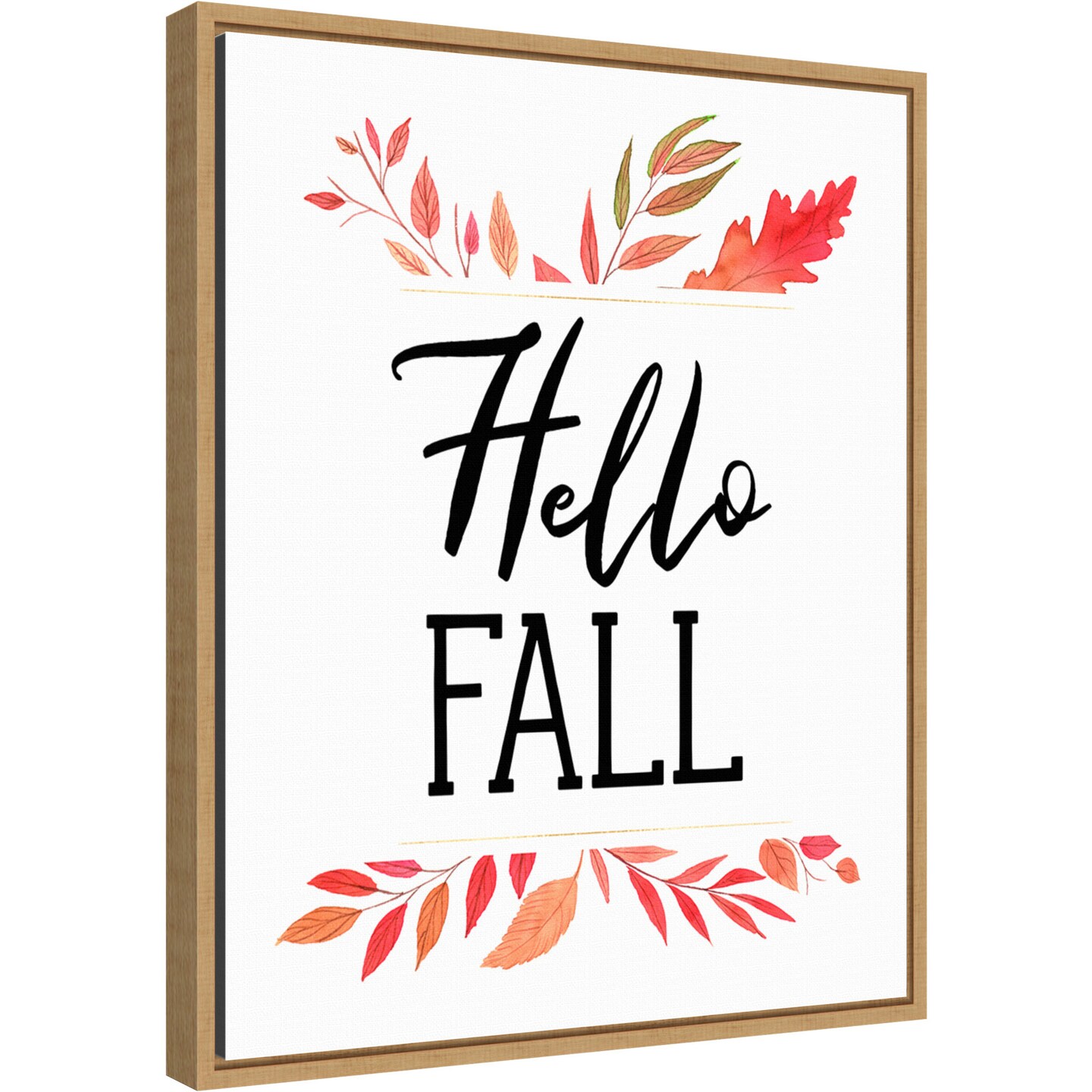 Hello Fall Leaves II by Amanti Art Portfolio 16-in. W x 20-in. H ...