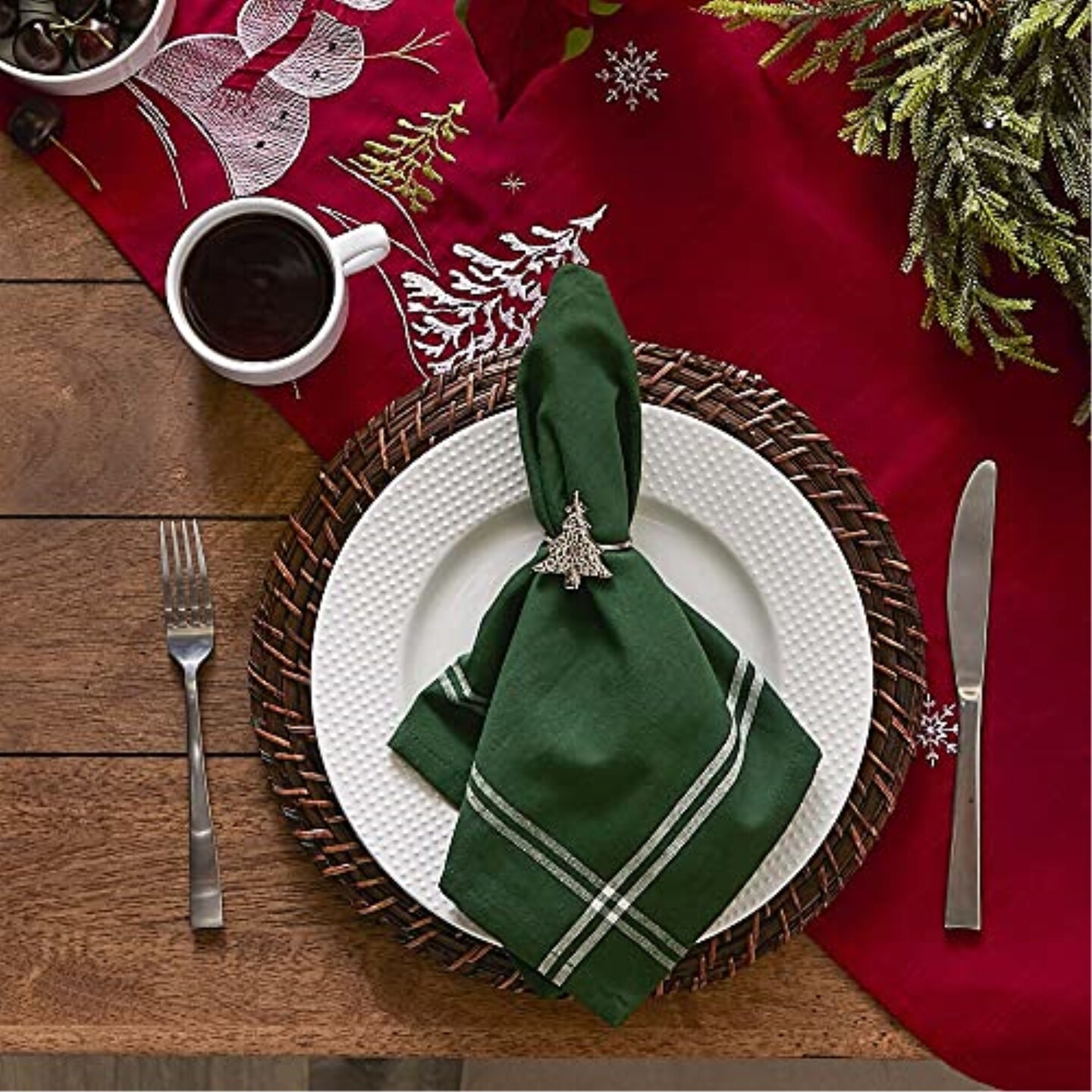 DII Balsam Border Stripe Napkin (Set of 6) | Michaels