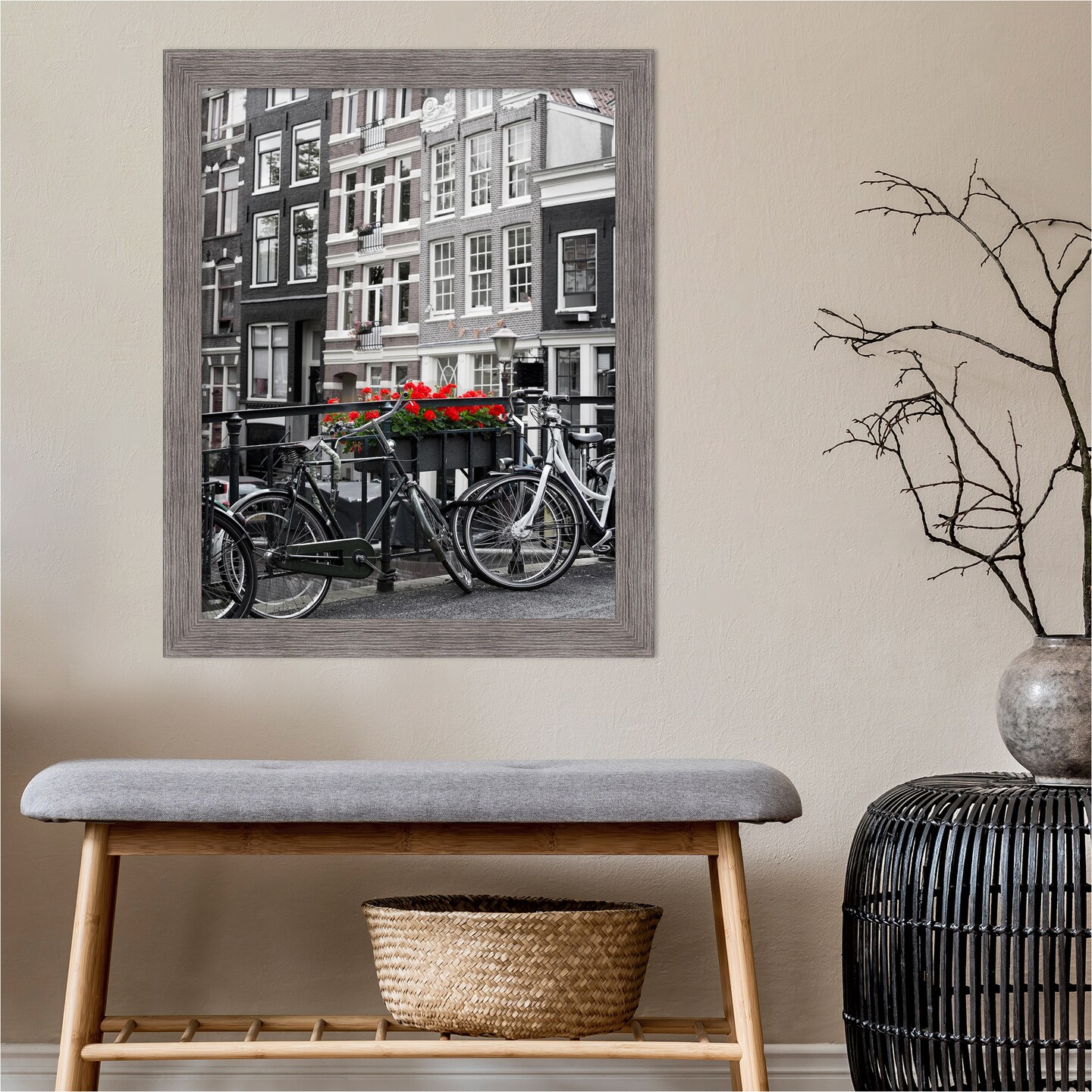 Amanti Art Pinstripe Plank Grey Narrow Picture Frame | Michaels