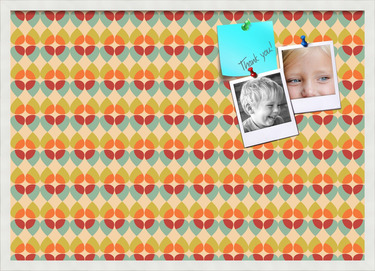 PinPix Custom Bulletin Board Kaliedescope Poster Board Has a Fabric ...