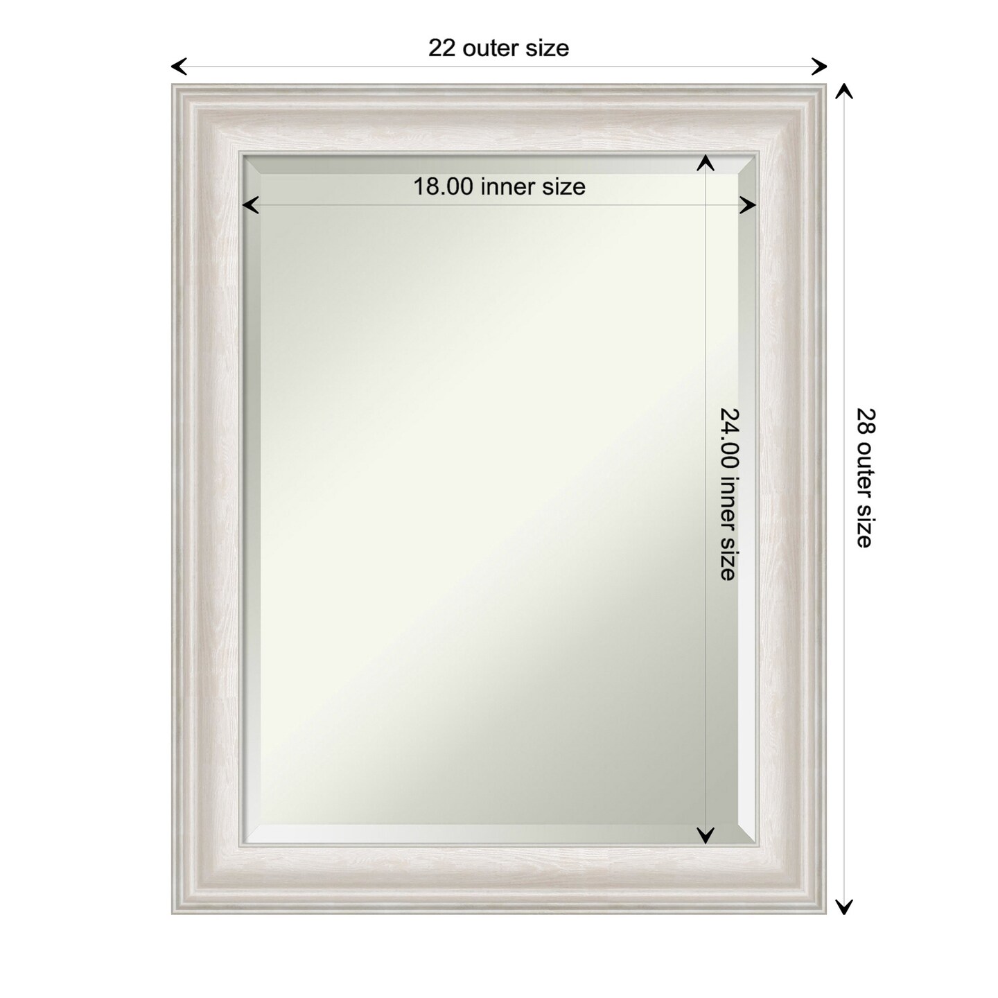 Beveled Bathroom Wall Mirror, Trio White Wash Silver Frame | Michaels