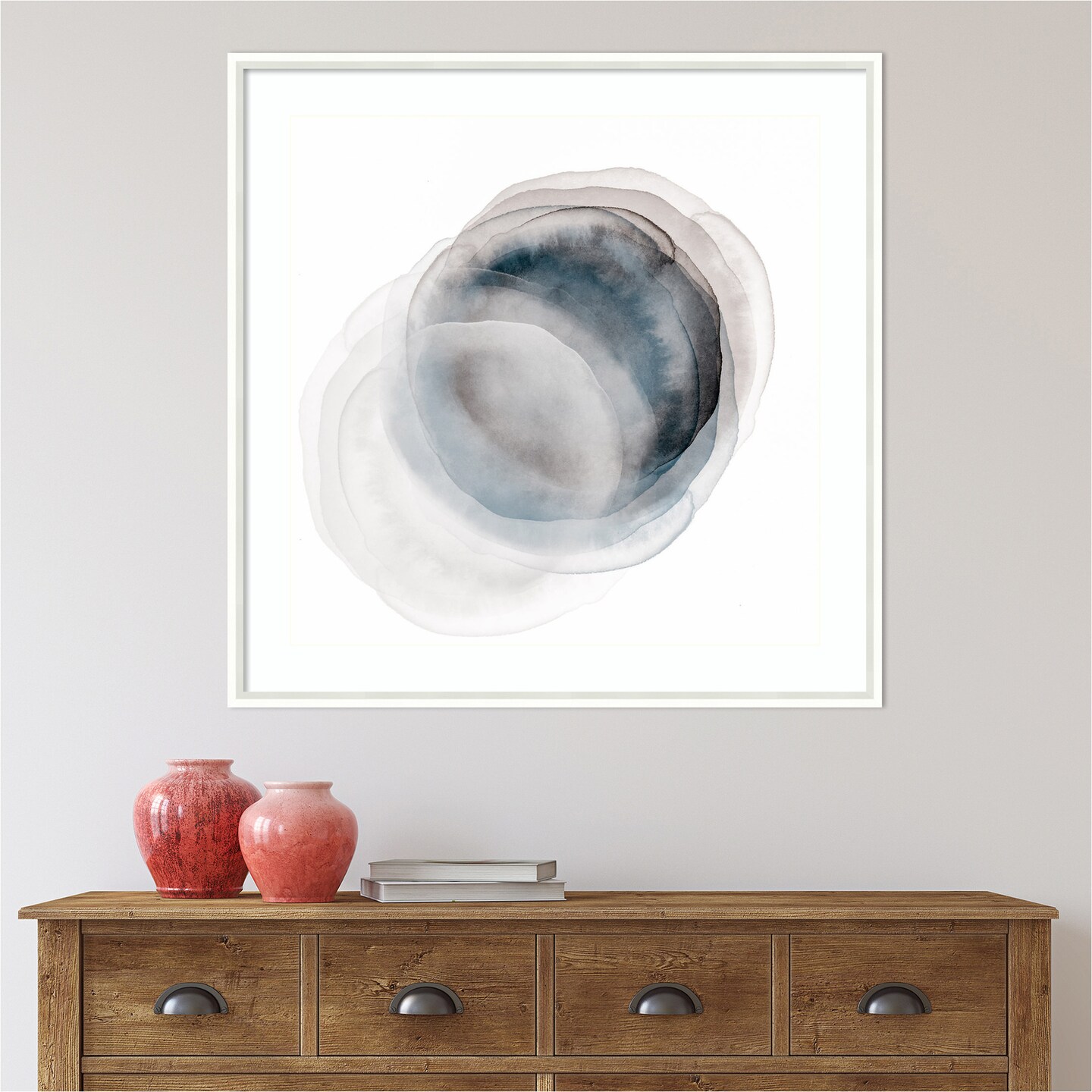 Overlapping Dots by Amy Lighthall Wood Framed Wall Art Print | Framed ...