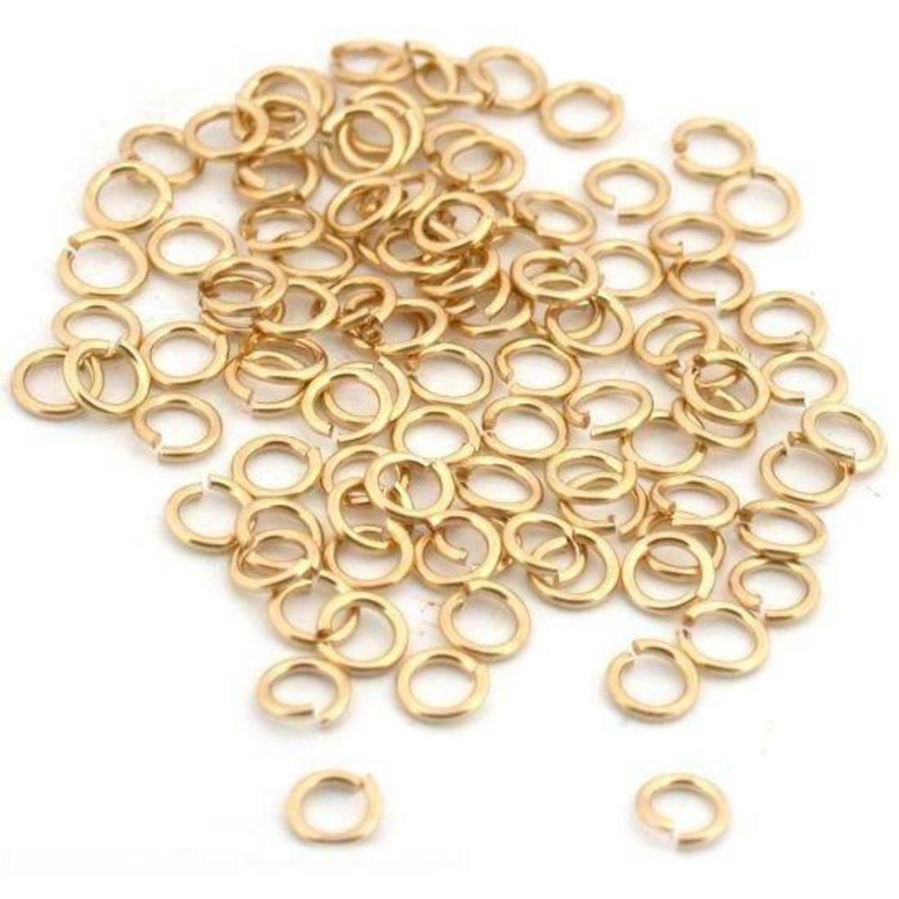 50 Jump Rings 14K Gold Filled Open Jewelry Clasp 4mm | Michaels