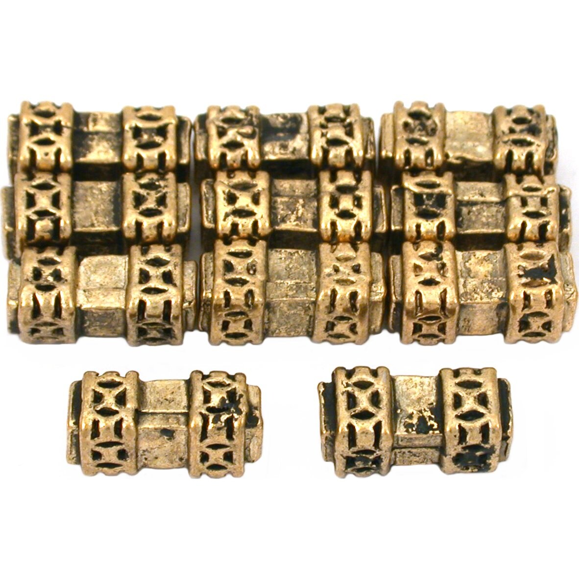 Rectangle Tube Beads Antique Gold Plated 11mm Approx 10 | Michaels