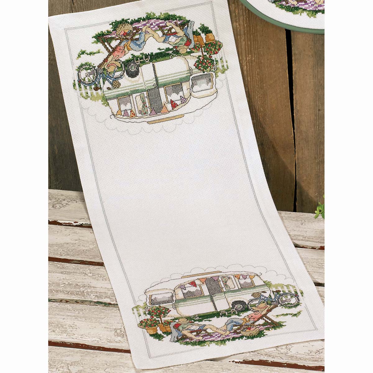 Permin Camping Life Table Runner Counted Cross-Stitch Kit | Michaels
