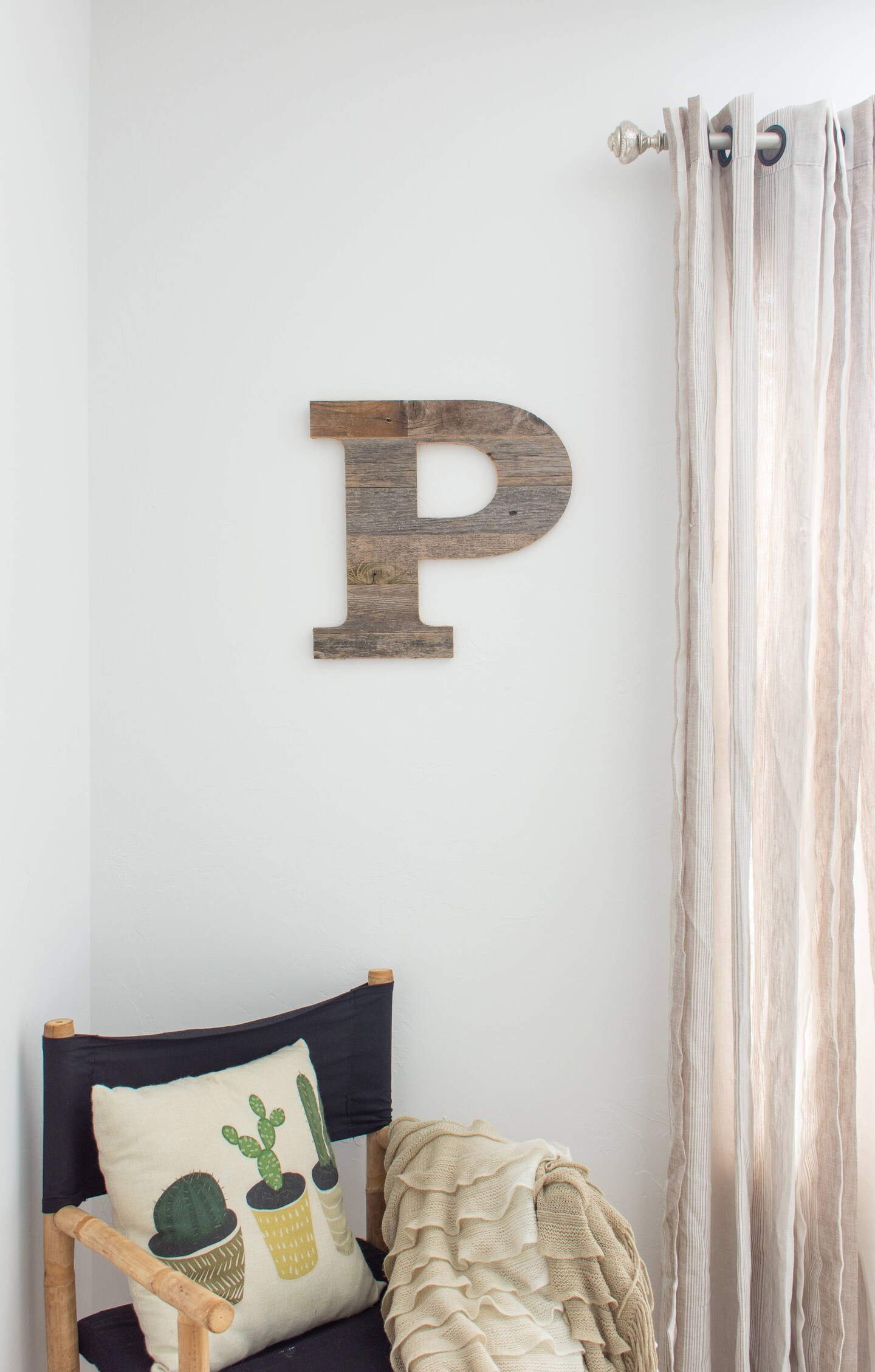 Rustic Farmhouse Large 16" Decorative Monogram Wood Letter | Michaels