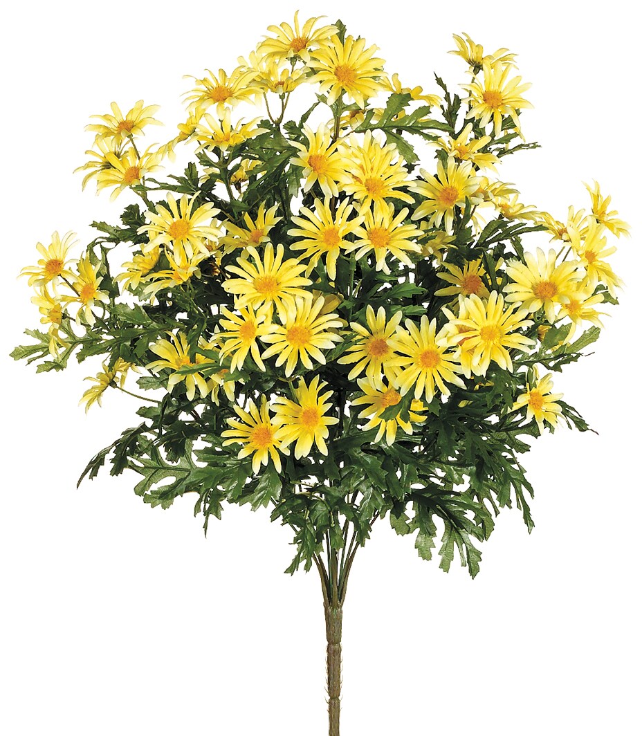 Allstate 24" Yellow Farmhouse Daisy Artificial Spring Floral Bush Spray ...