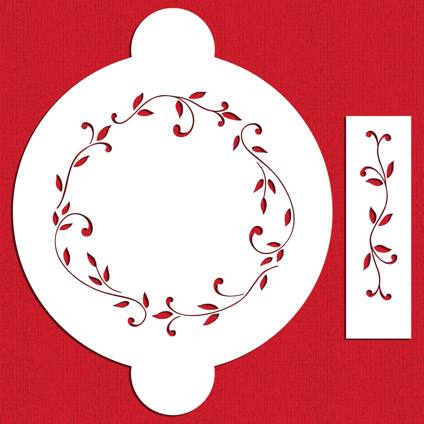 Leaf Circle Cake Stencil Set | C020 by Designer Stencils | Cake ...