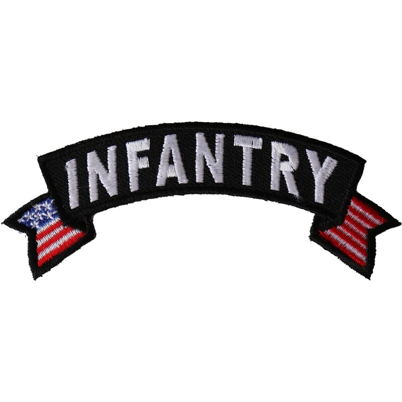 Patch, Small Embroidered Rocker (Iron-On or Sew-On), Infantry Military ...