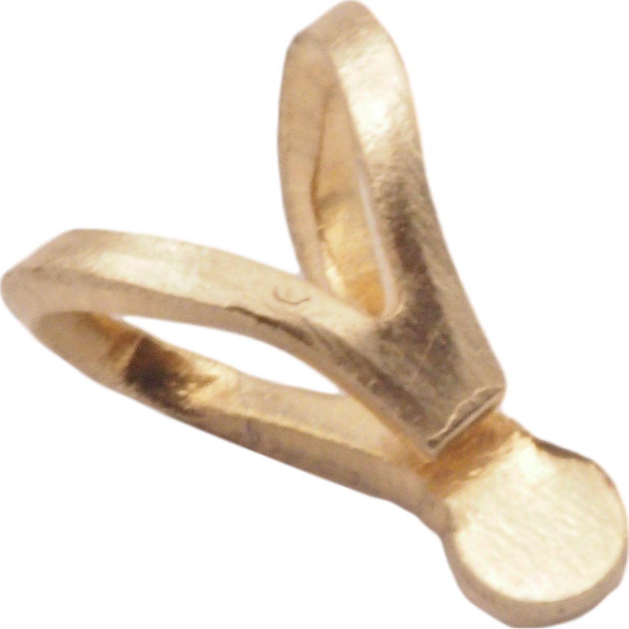 14K Yellow Gold Small Rabbit Ear Bail With Tab | Michaels