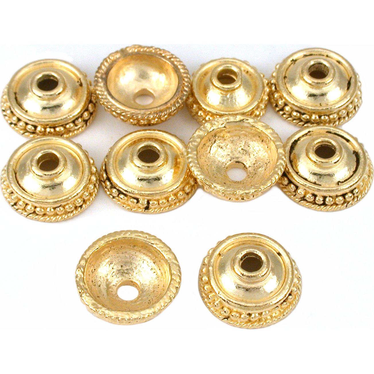 Dot Bali Bead Caps Gold Plated Beading 14mm Approx 10 | Michaels