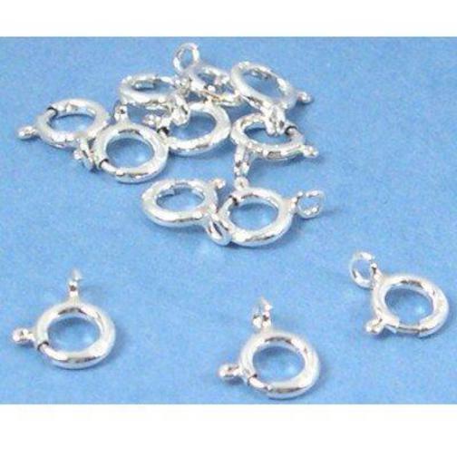 12 Sterling Silver Spring Ring Clasps Necklace 5.5mm | Michaels