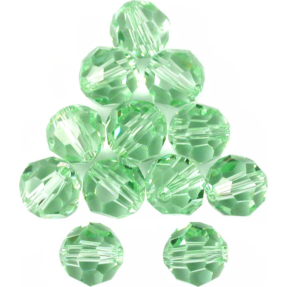 12 Chrysolite Round Swarovski Crystal Beads 5000 6mm | Crystal Beads ...