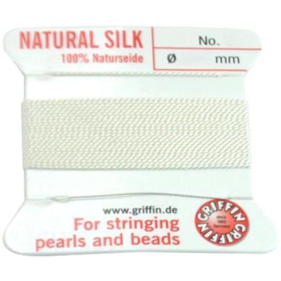 Two White Griffin Silk Bead Stringing Cord #3 | Michaels