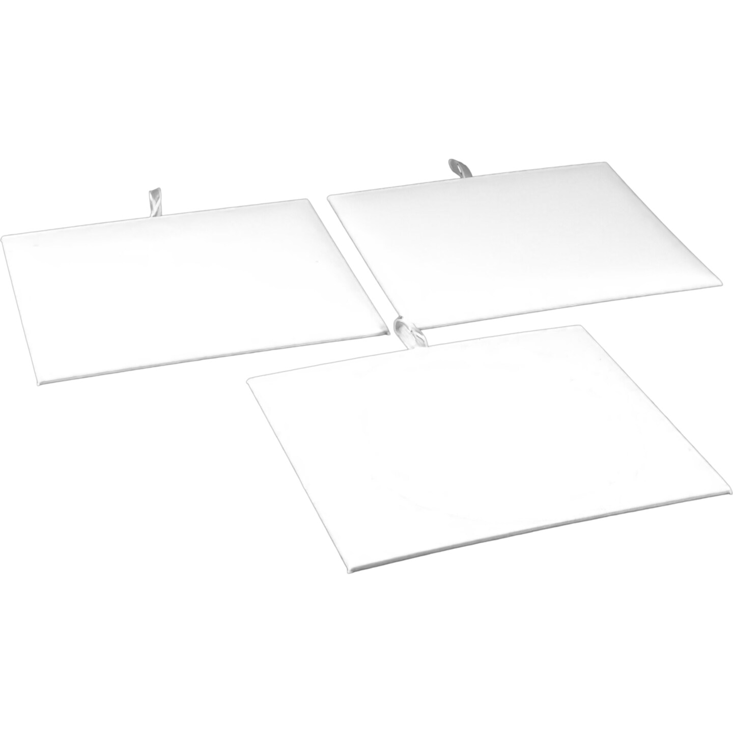 3 White Leather Jewelry Chain Display Pad Showcase Tray Inserts 7 3/4 ...