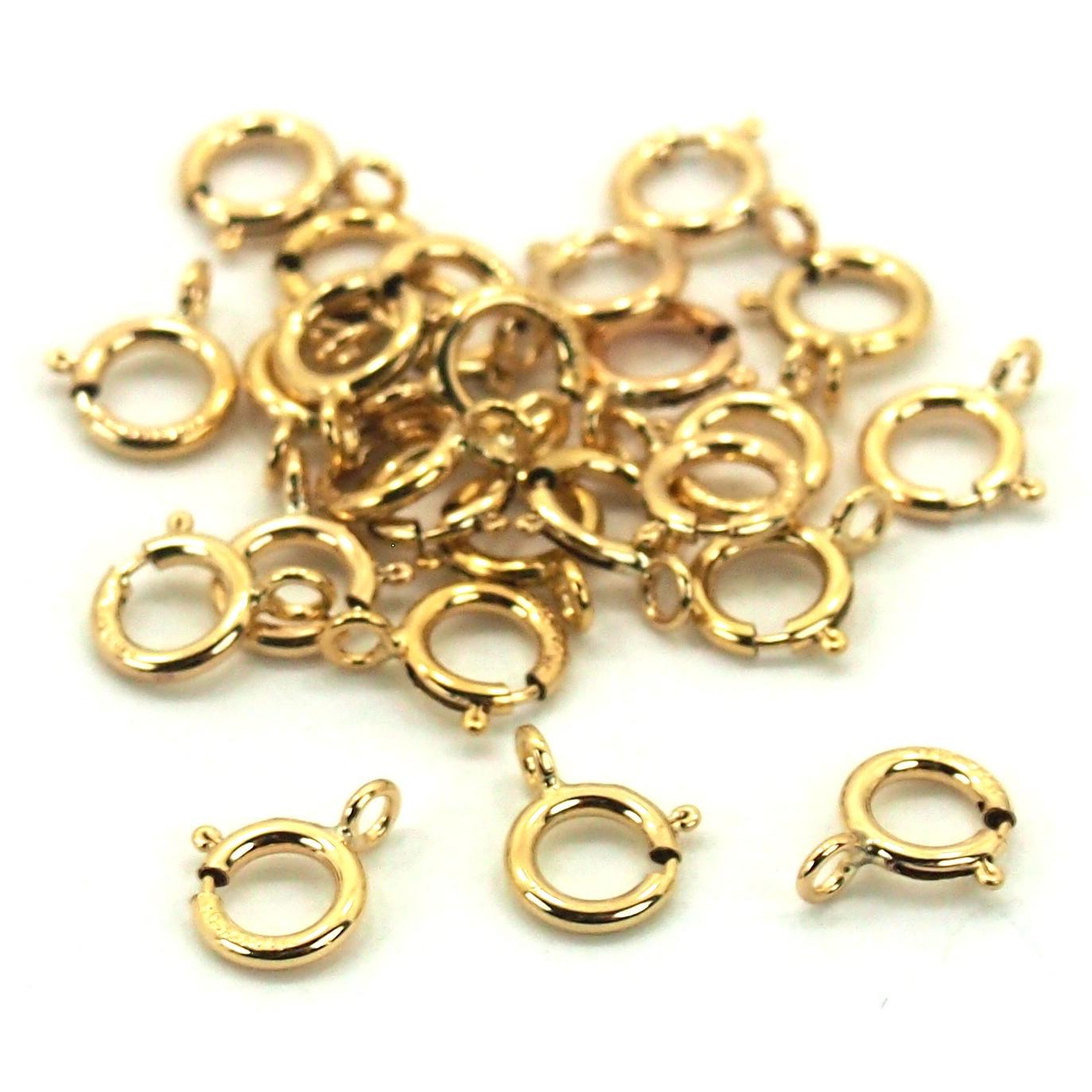 25 14K Gold-Filled 14/20 Round Spring Ring Clasps 5.5mm | Michaels