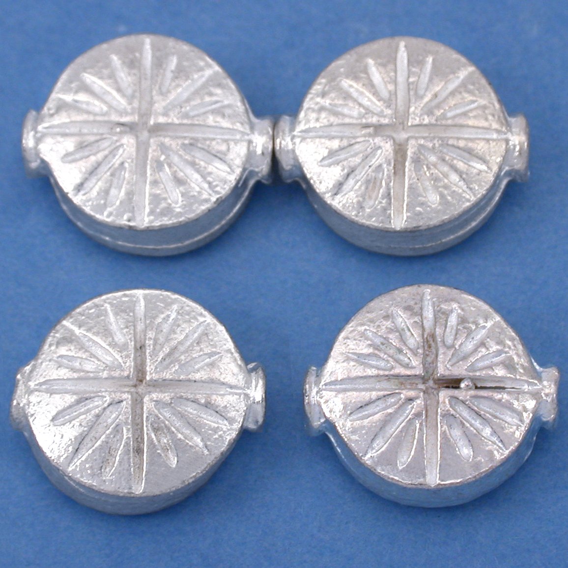 Fluted Star Disc Beads Silver Plated 9.5mm 15g Approx 4 | Michaels