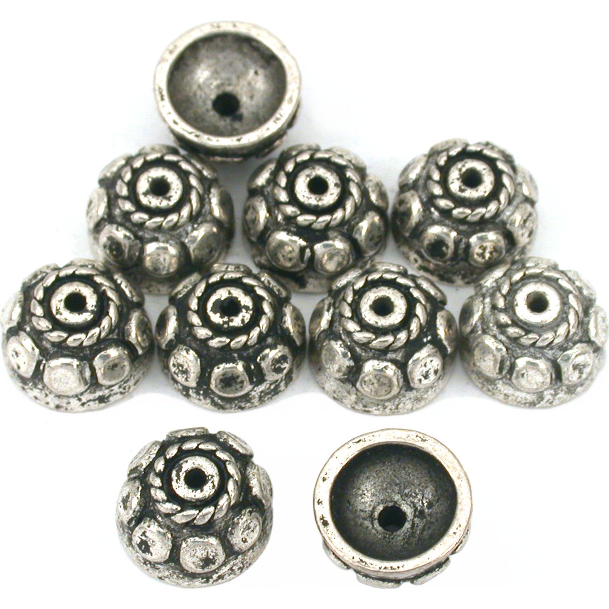 Bali Bead End Caps Antique Silver Plate 9.5mm Approx 10 | Michaels
