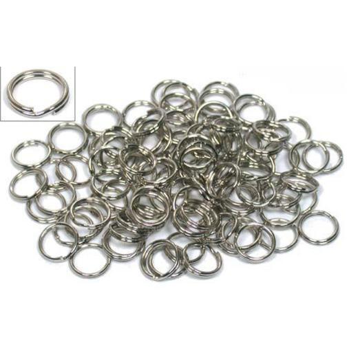100 Nickel Plated Split Ring Chain Parts Findings 6mm | Michaels