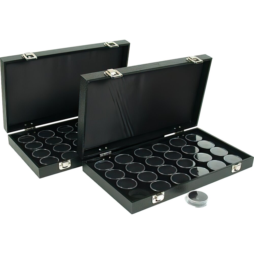 2 24 Black Gem Jars Display & Travel Case | Michaels