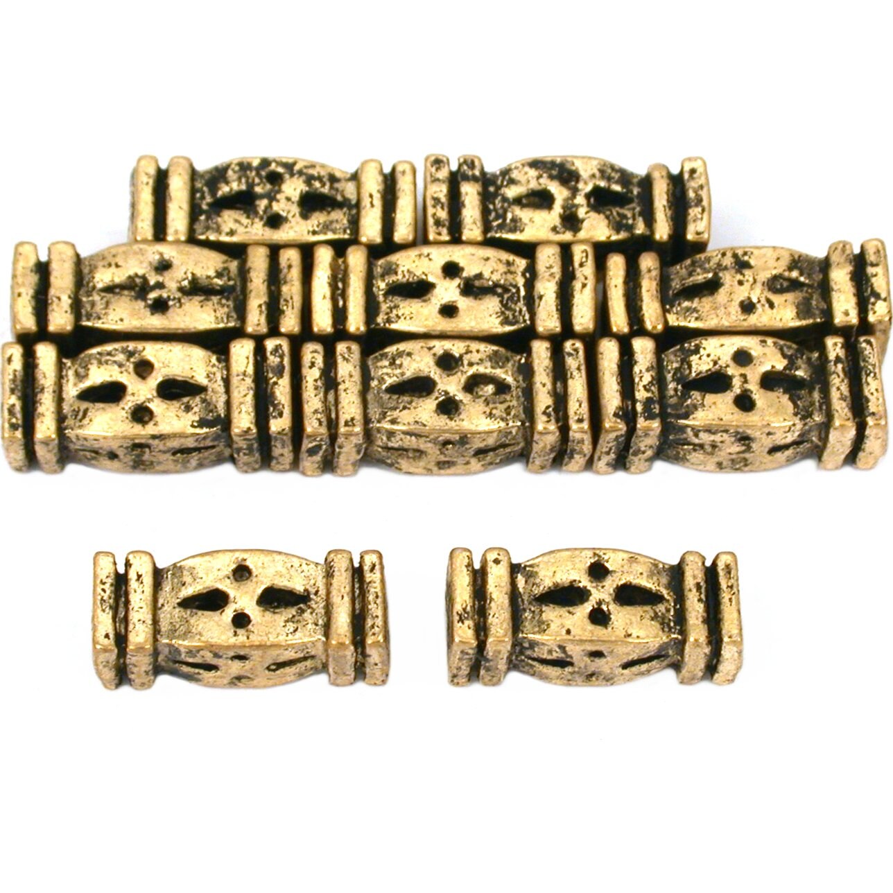 Rectangle Tube Beads Antique Gold Plate 13mm Approx 10 | Michaels