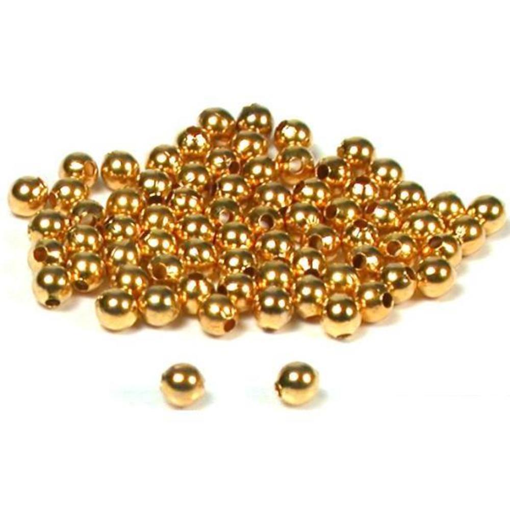 75 Round Ball Beads Gold Plated Beading Stringing 3mm | Michaels