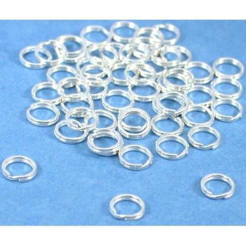 50 Sterling Silver Split Rings Charm Bead Parts 5mm | Michaels