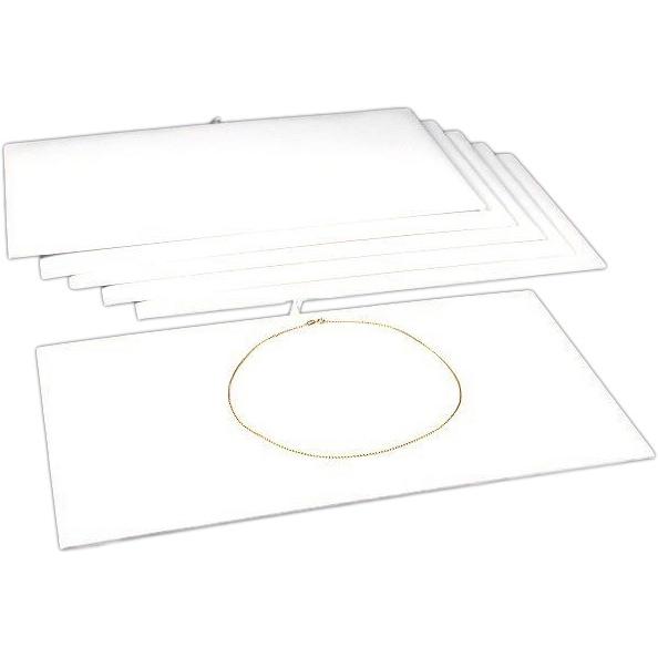 6 Jewelry Chain Display Pad White Leather Showcase Unit | Michaels