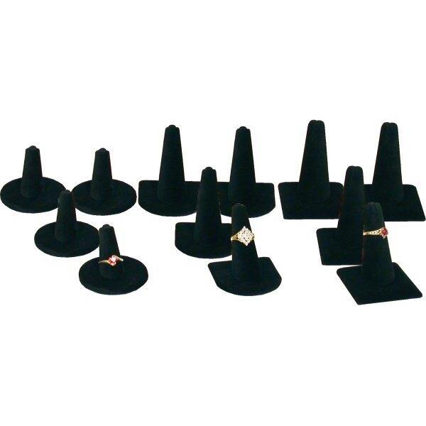 12 Black Velvet Ring Finger Display Showcase Fixture | Michaels