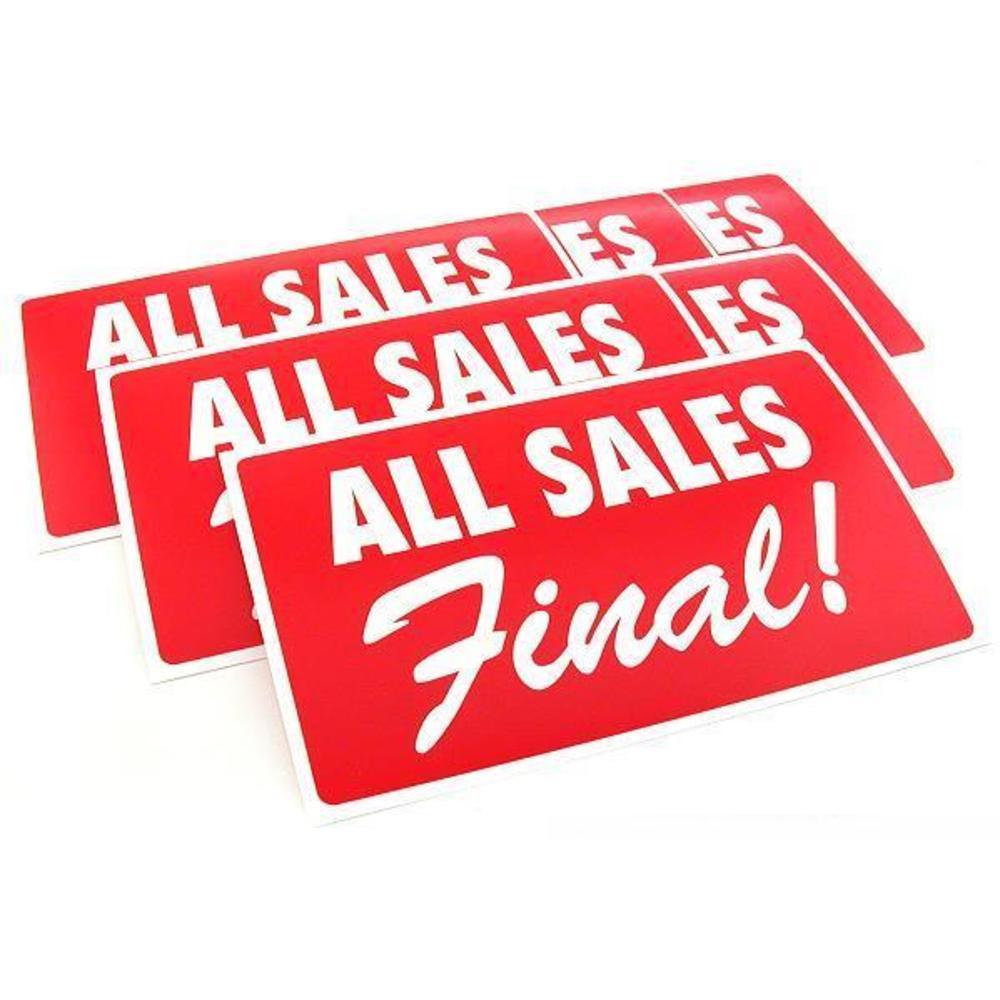 6 All Sales Final Display Sign Showcase Window Message | Michaels