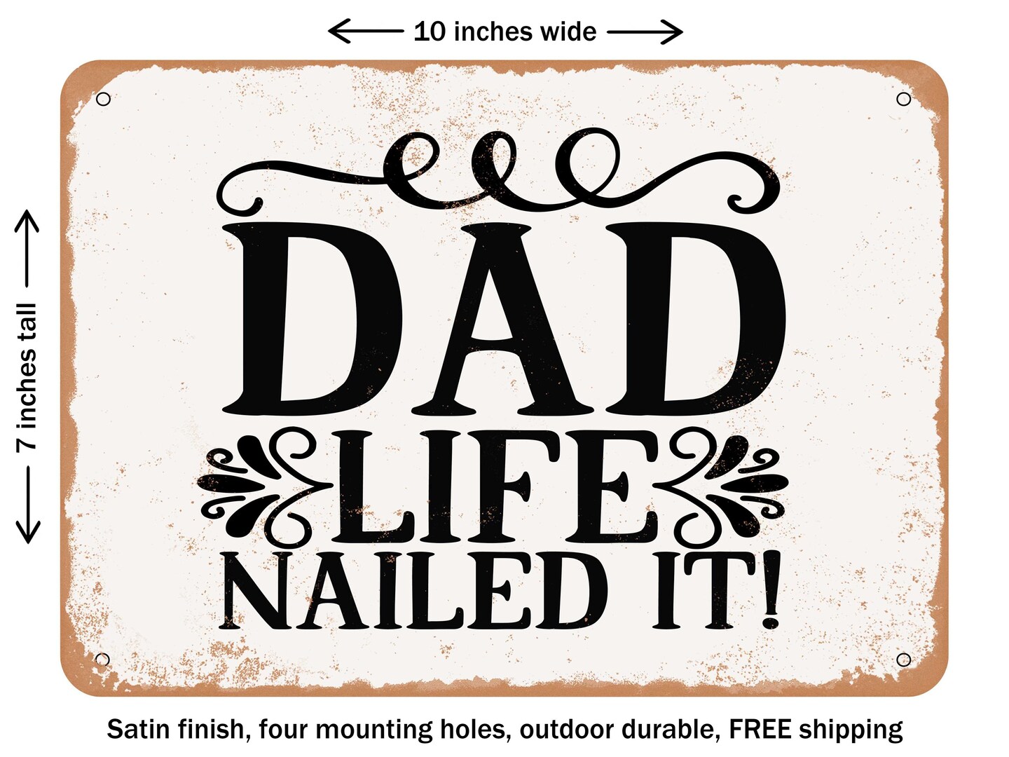 DECORATIVE METAL SIGN - Dad Life - Vintage Rusty Look | Michaels