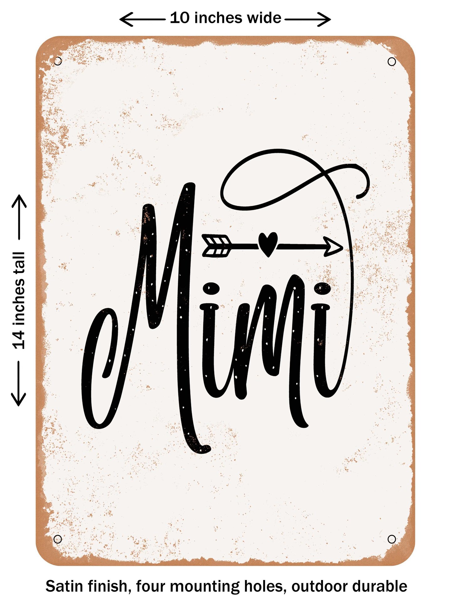DECORATIVE METAL SIGN - Mimi - Vintage Rusty Look | Michaels