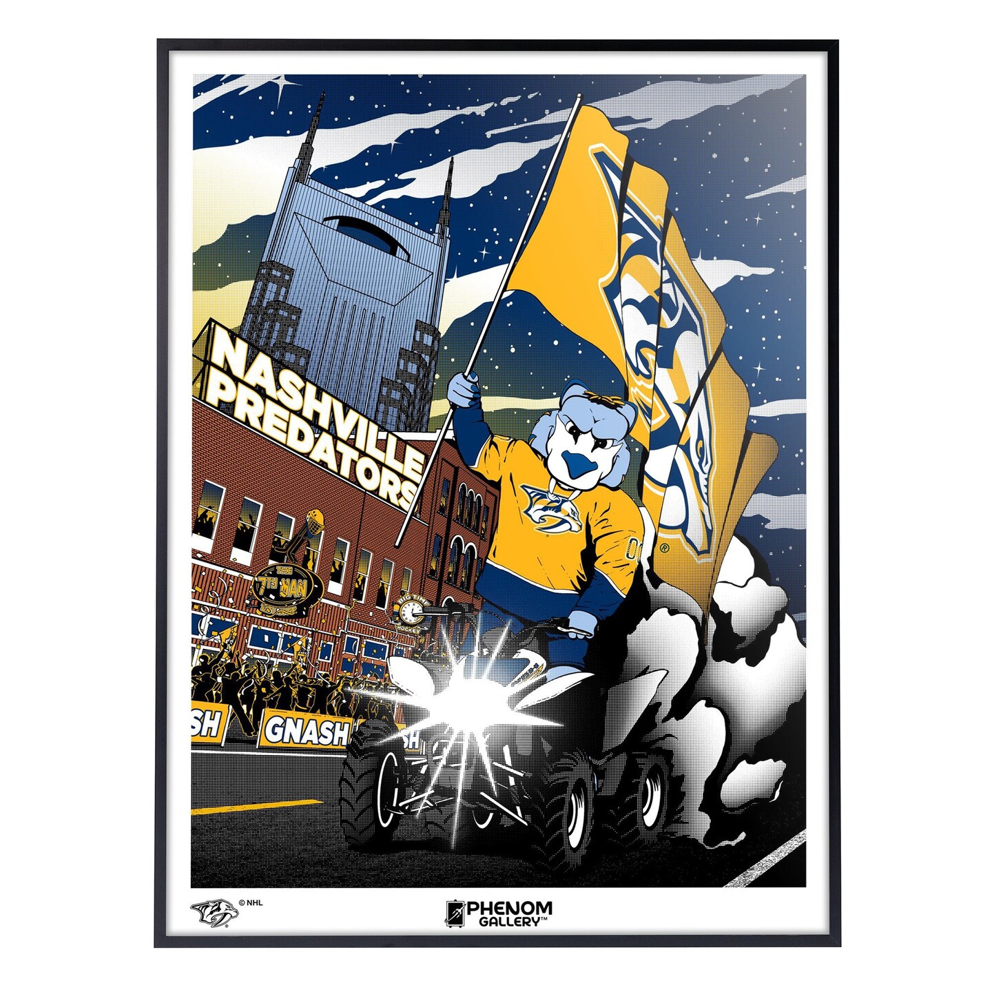 Phenom Gallery Nashville Predators Gnash Mascot 18" x 24" Deluxe Framed ...