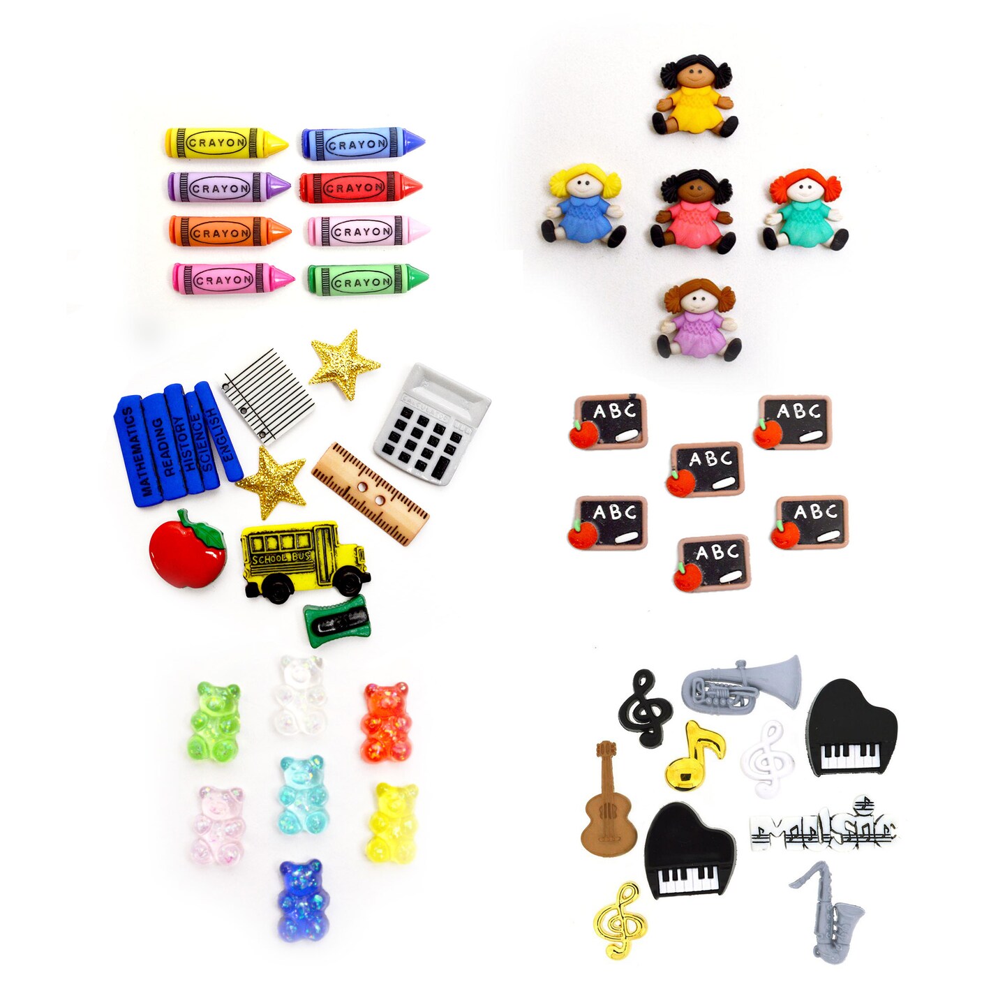 Dress it Up Buttons School Embellishment Assortment | Michaels